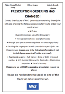 New Prescription Ordering Process – Victoria Cross Surgery